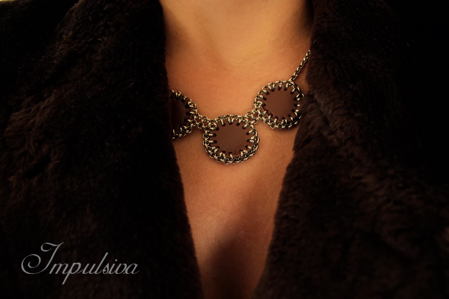 Unique handmade jewelry designs by Impulsiva: Silver necklace with ...