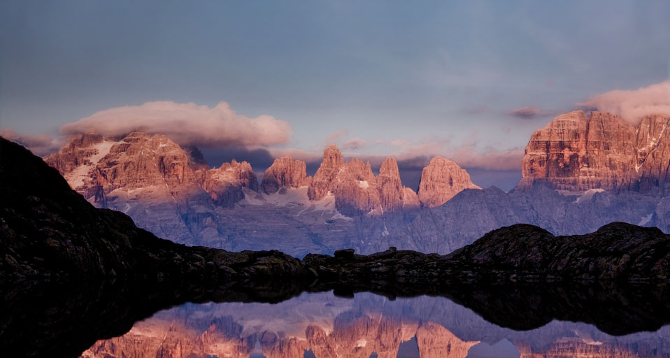 fotografias: Lago Nero with view of Gruppo di Brenta—a portion of the ...