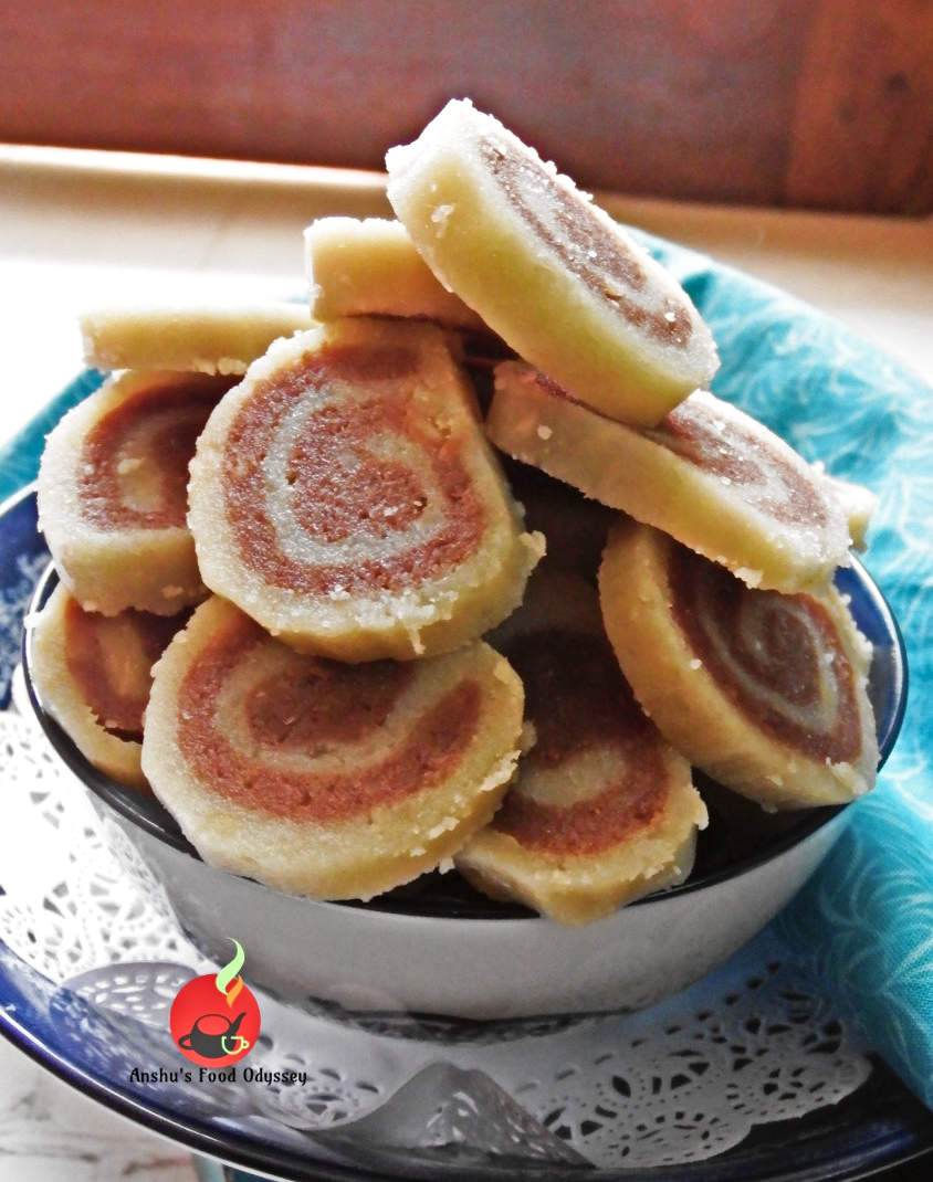 Khoya Badam Chocolate Barfi | Khoya Almond Choco Roll | Almond Choco Fudge