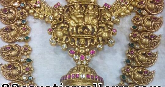 Nakshi Mango Mala Heavy Choker - Jewellery Designs