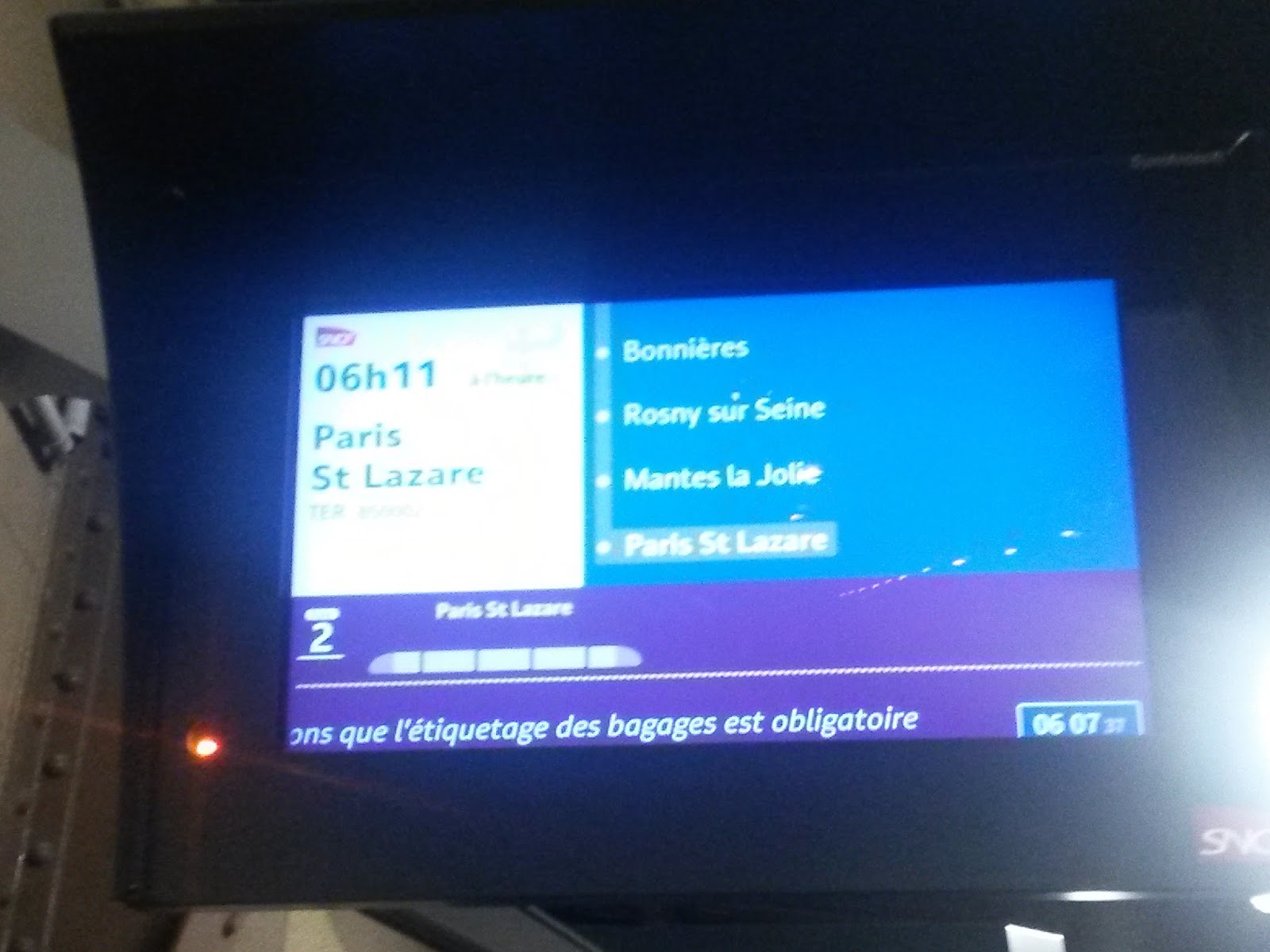 Vernon Train de Vie: Affichage de la composition des trains