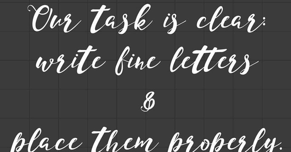 Calligraphy in the Philippines : Our task is clear: write fine letters ...