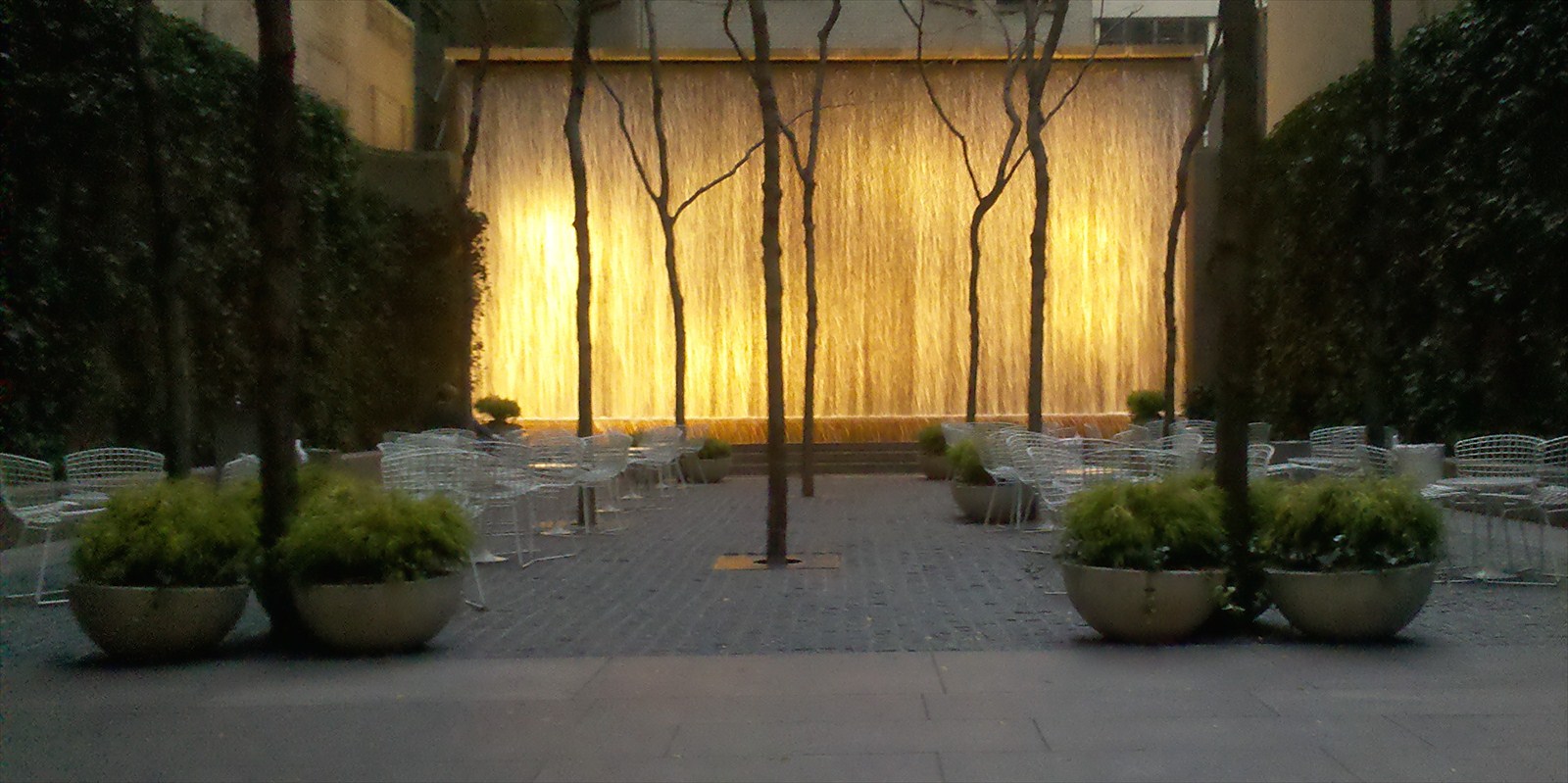 View from Federal Twist: Paley Park by mobile phone