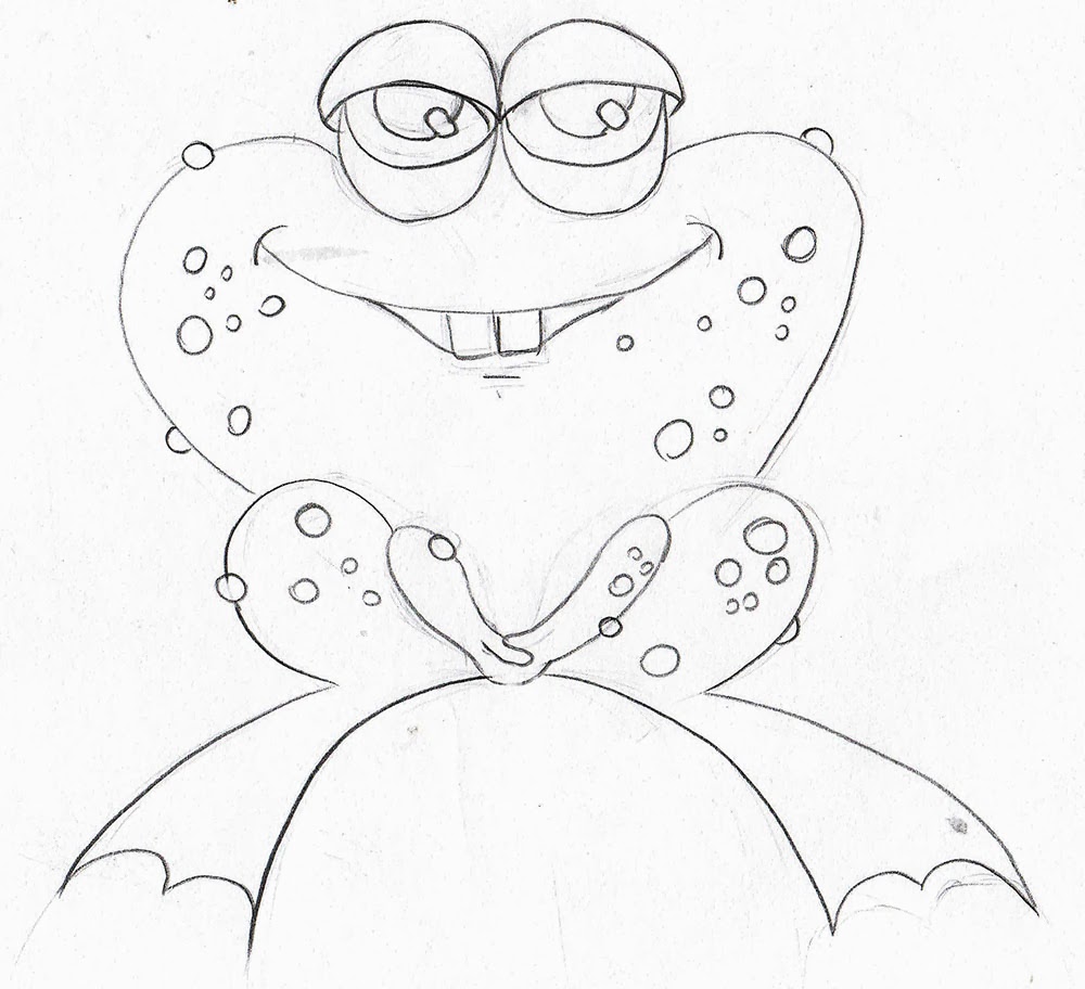 Weekly : Doodles and tuts: Drawspace lesson N05: How to draw a cartoon frog