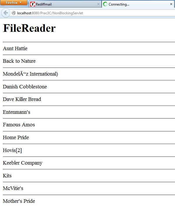 3c. Simple Servlet application to demonstrate Non-Blocking Read Operation 3c. Simple Servlet application to demonstrate Non-Blocking Read Operation
