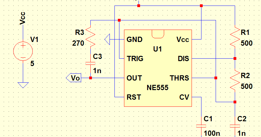 Electro-Magnetic World: Astable Oscillator Circuit with 555 Timer