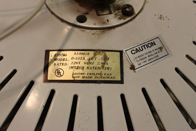 TWIN PEAKS PROPS: Prop Identification: Pilot Ceiling Fan