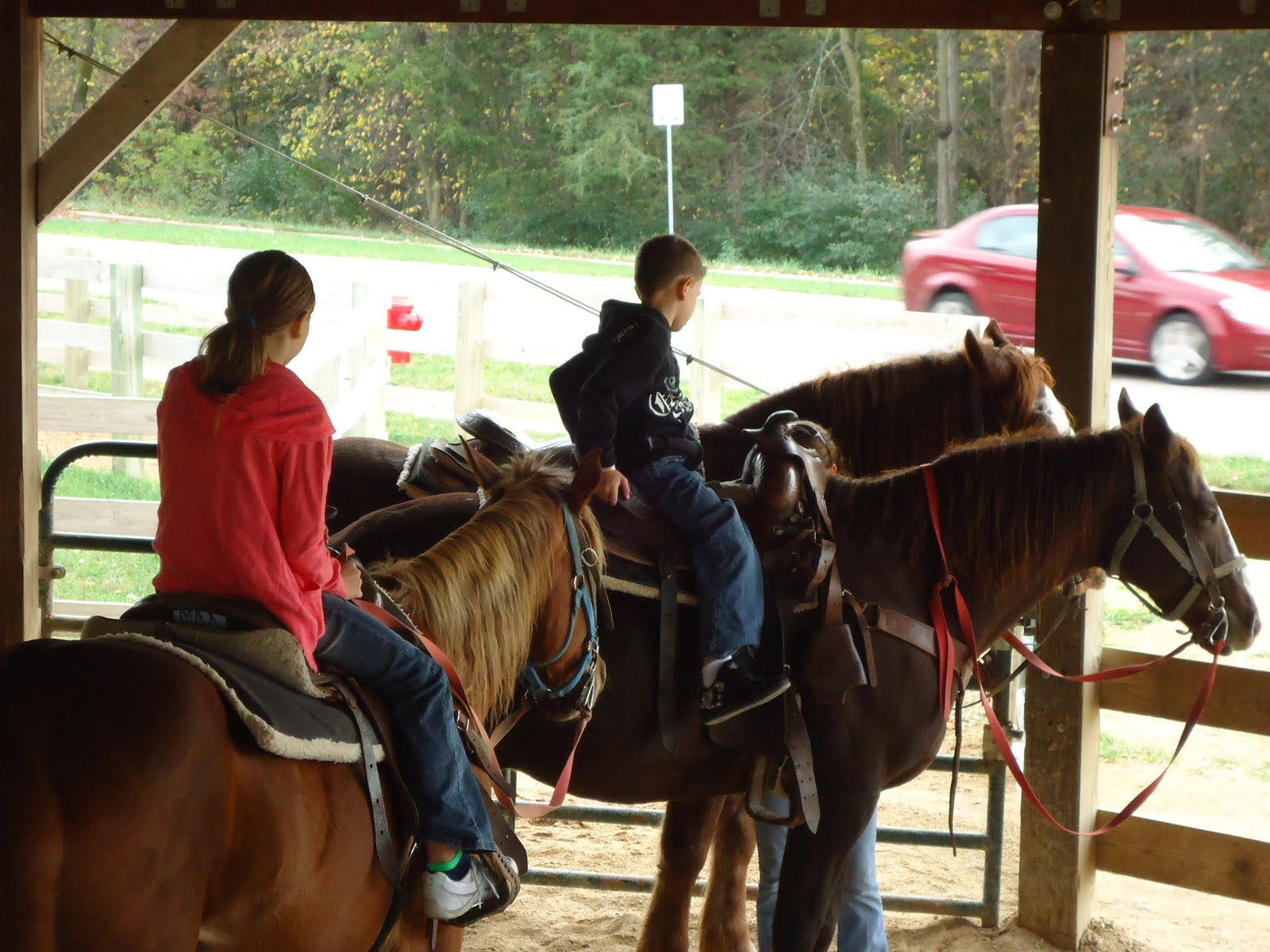 The Shumaker Family: Horseback riding
