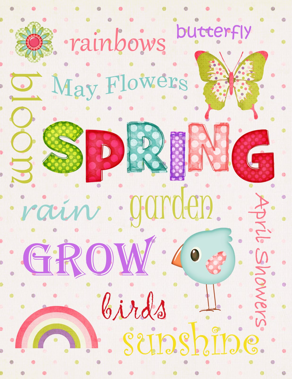 Purple Giraffe Crafts: Spring Subway Art