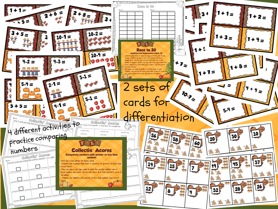 Sample's Superstars: Fall Math Mega Pack with freebie!