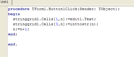 Nugroho's blog.: Stringgrid di Delphi