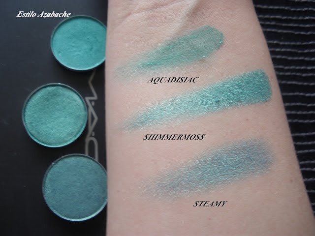Estilo Azabache: SOMBRAS DE MAC (verdes y azules)