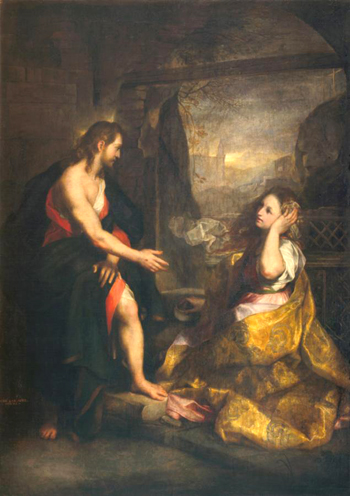 SANTA MARIA MAGDALENA CON JESUS RESUCITADO - IMAGENES PIADOSAS