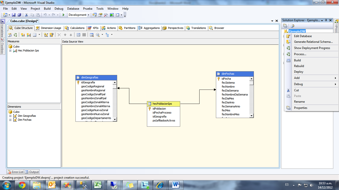BI: SSAS: Crear Cubo Olap paso a paso