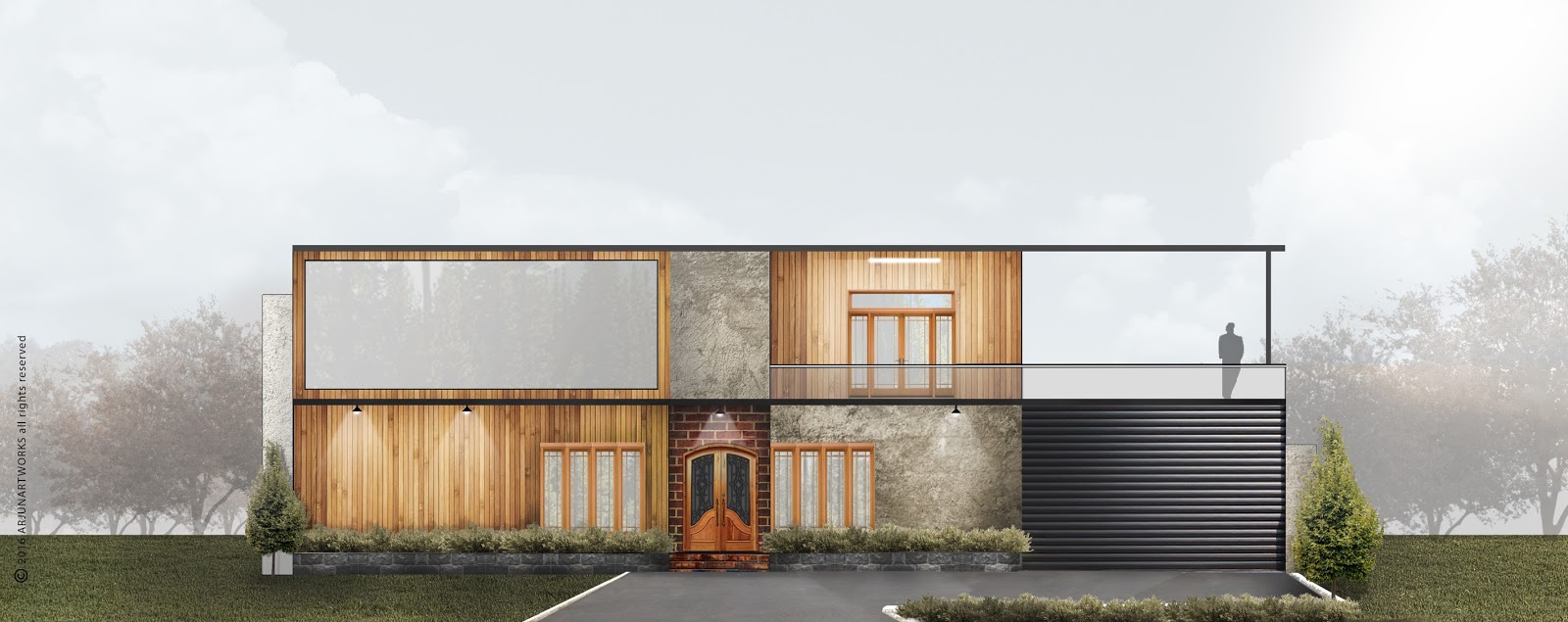 The Art Blog of Arjun: 2D elevation to 3d Using photoshop