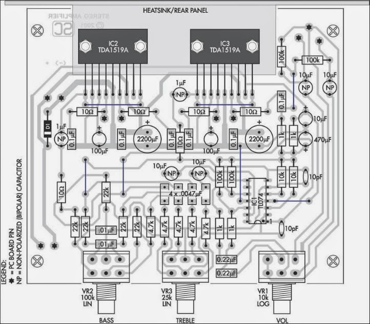 Eletrônica dos C.I.'s: Amplificador com TDA1519A