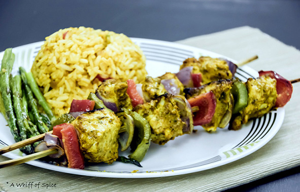 Curry Flavored Chicken Tangri Kebabs