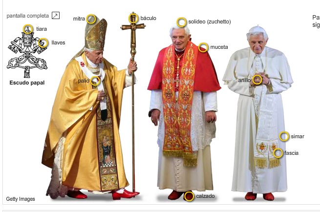 Imaginería religiosa "San Juan de Dios": VESTIMENTA PAPAL