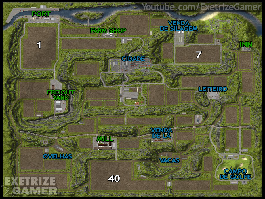 Principais Locais do Mapa do Farming Simulator 2013! - EXT Mods