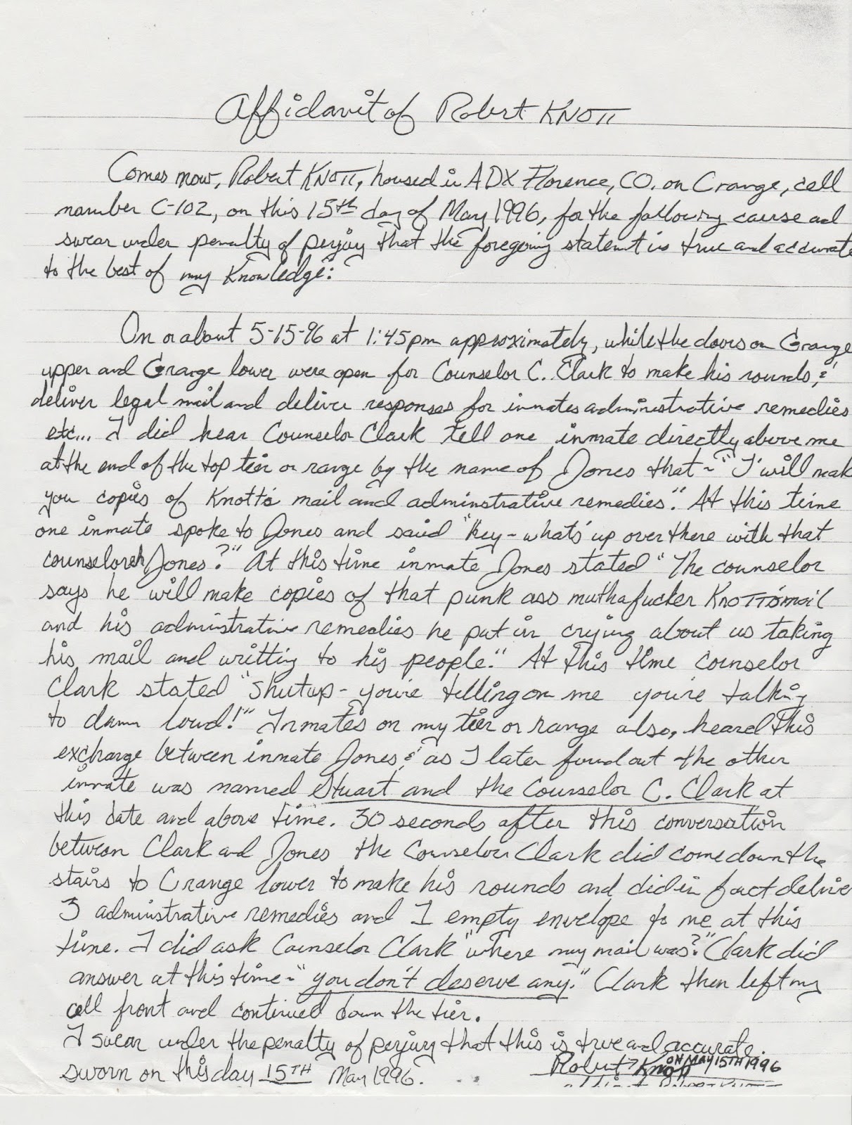 Tommy Silverstein, the most isolated man : Death of Robert Knott ...