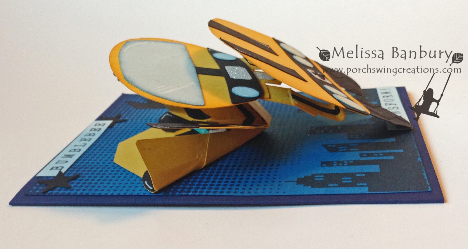 Porch Swing Creations: Bumblebee Transform! Pop Up Card