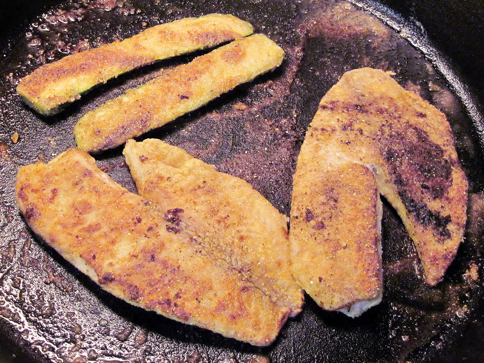 Carolina Sauce Company: Fried Fish with Zucchini Cutlets