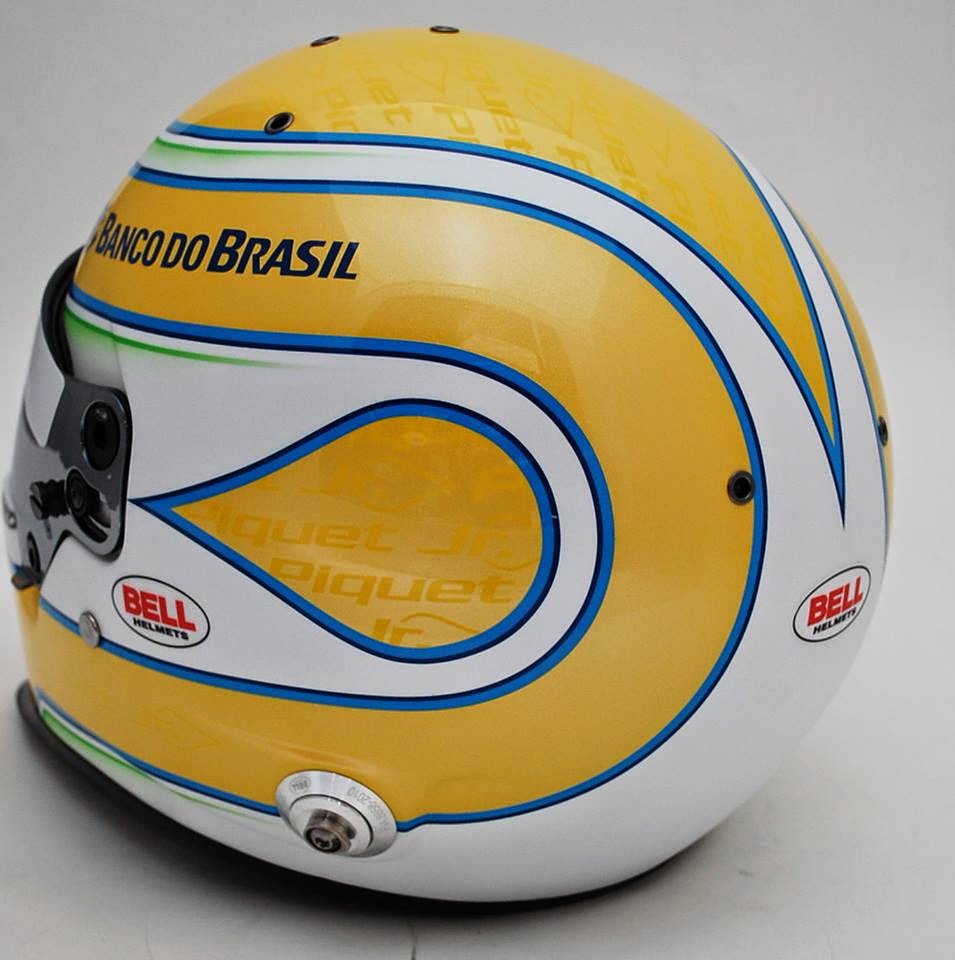 Racing Helmets Garage: Bell HP7 N.Piquet Jr 2014 by Kocher's Custom Paint