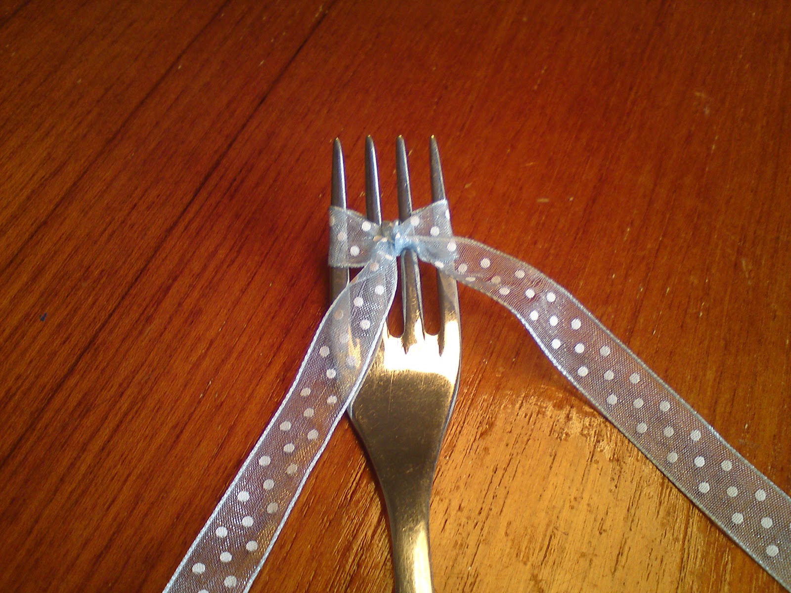 Birgits hobbyblogg: Sløyfe på en gaffel