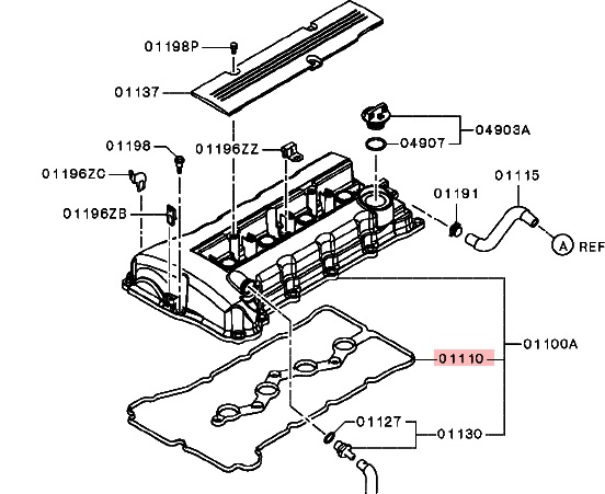 АвтоБЛОГ MITSUBISHI: Замена прокладки клапанной крышки и сальников ...