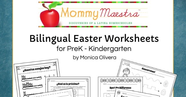 Mommy Maestra: Bilingual Easter-Themed Activity Pages for Preschool