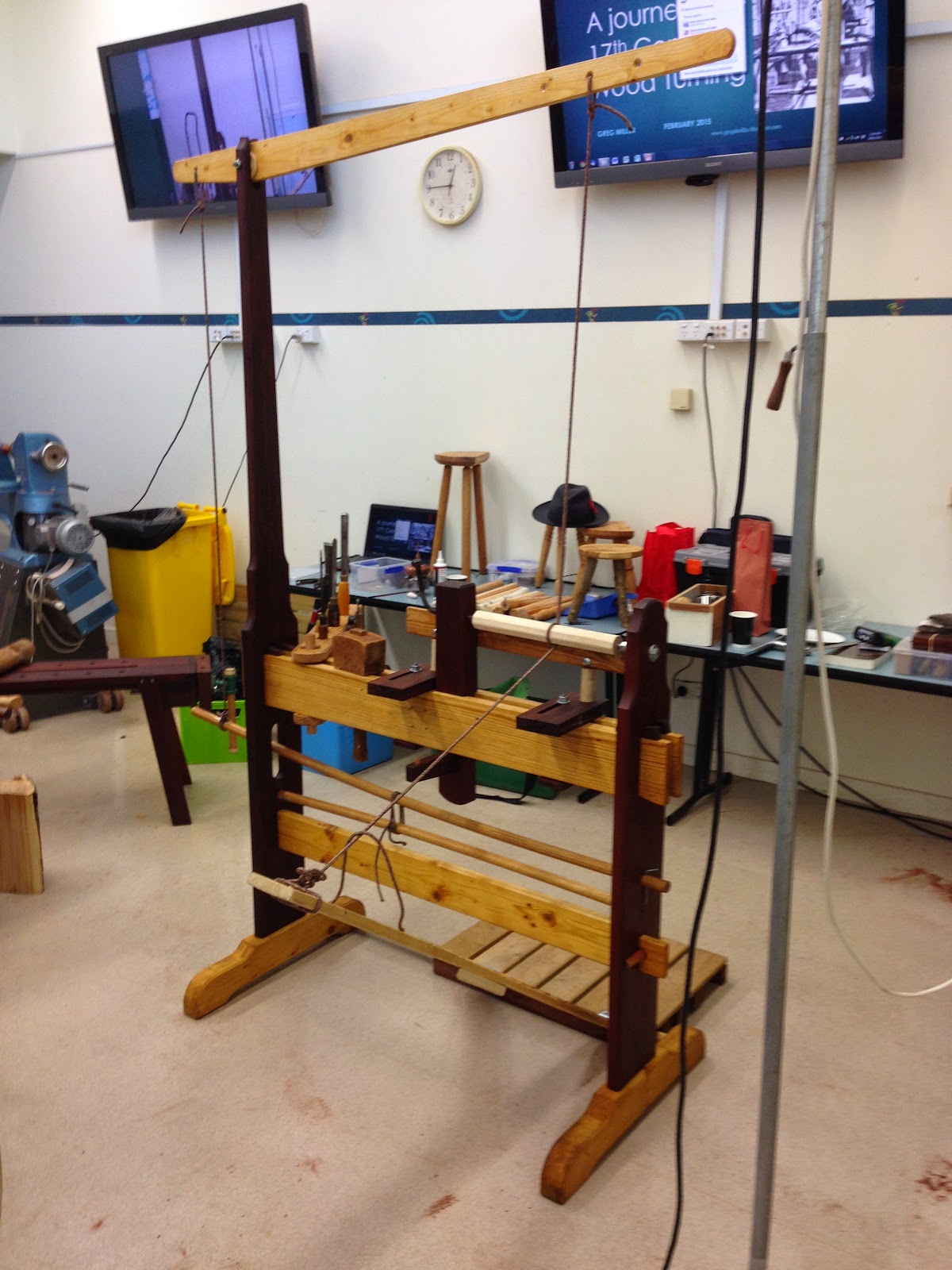 The Joy of Wood: Love that Double Spring Pole Lathe!