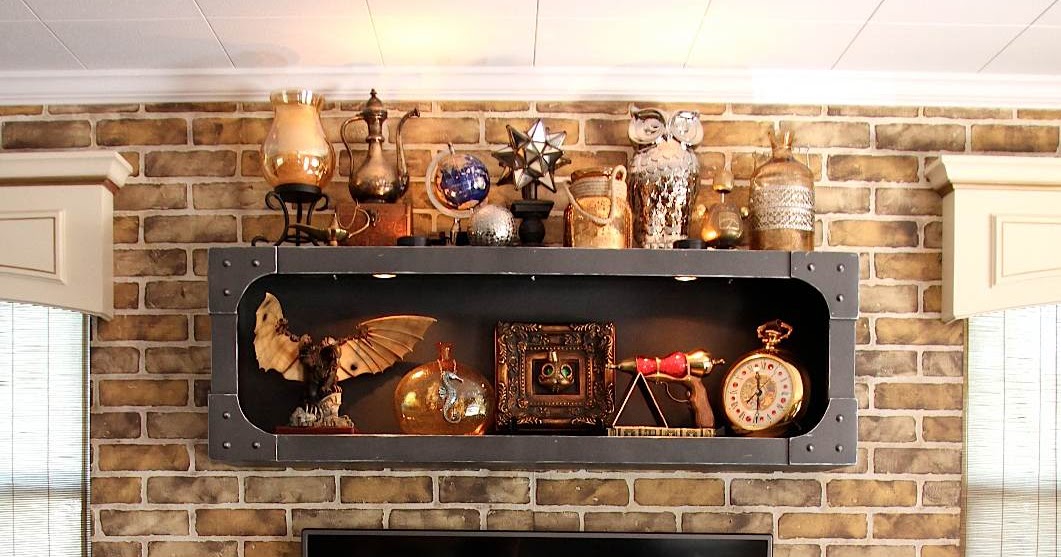 EPBOT: Finished Steampunk TV Cabinet & Shelf Reveal!