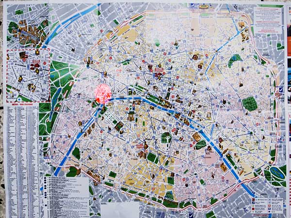 Map of Paris, France