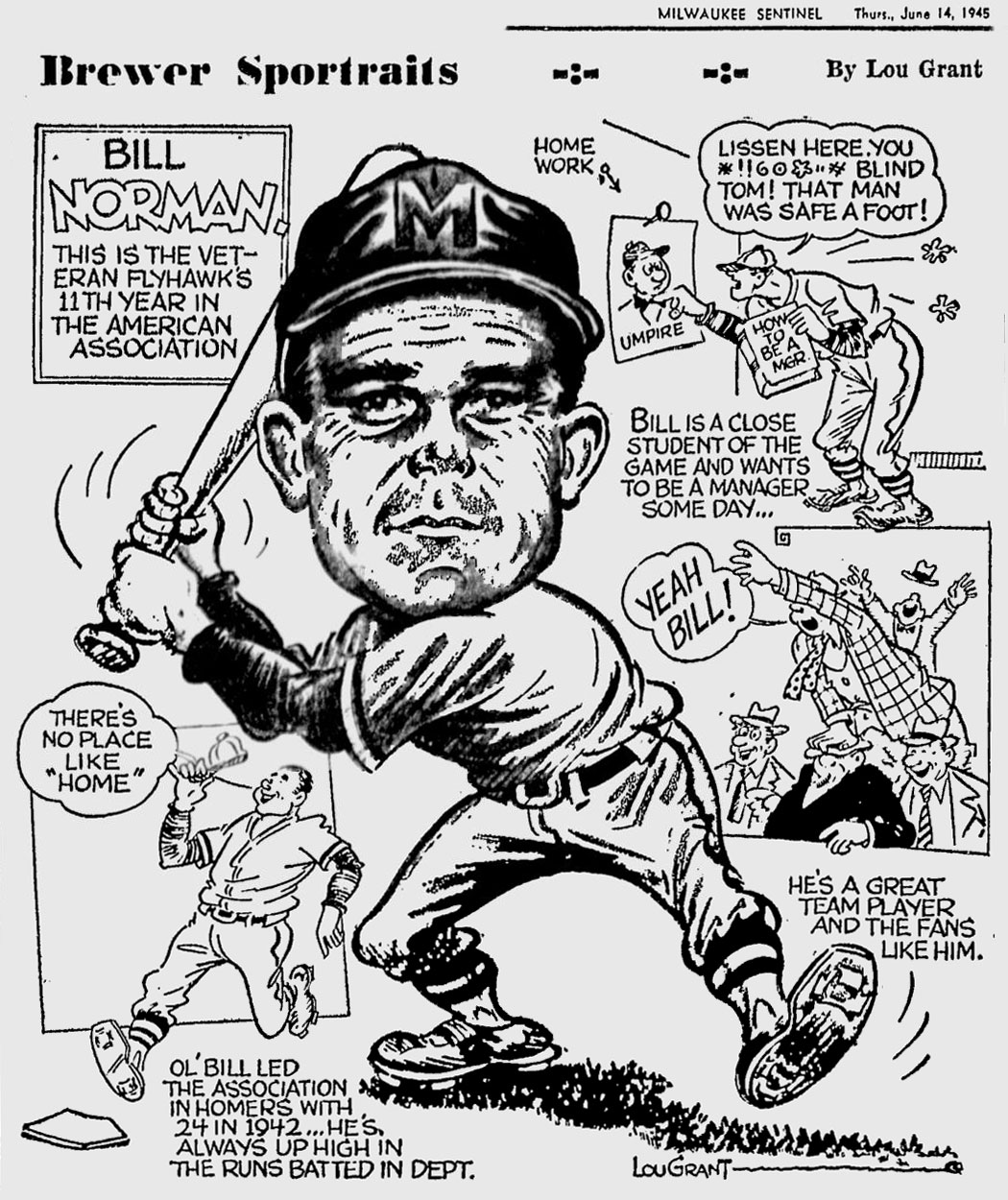 Borchert Field: Brewer Sportraits - Bill Norman