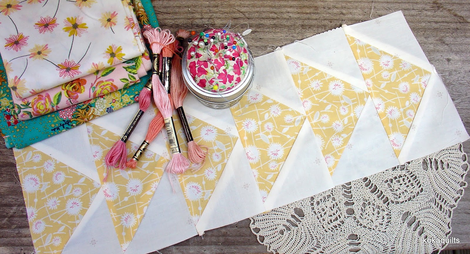 Kokaquilts: boho patchwork quilt {progress pics}