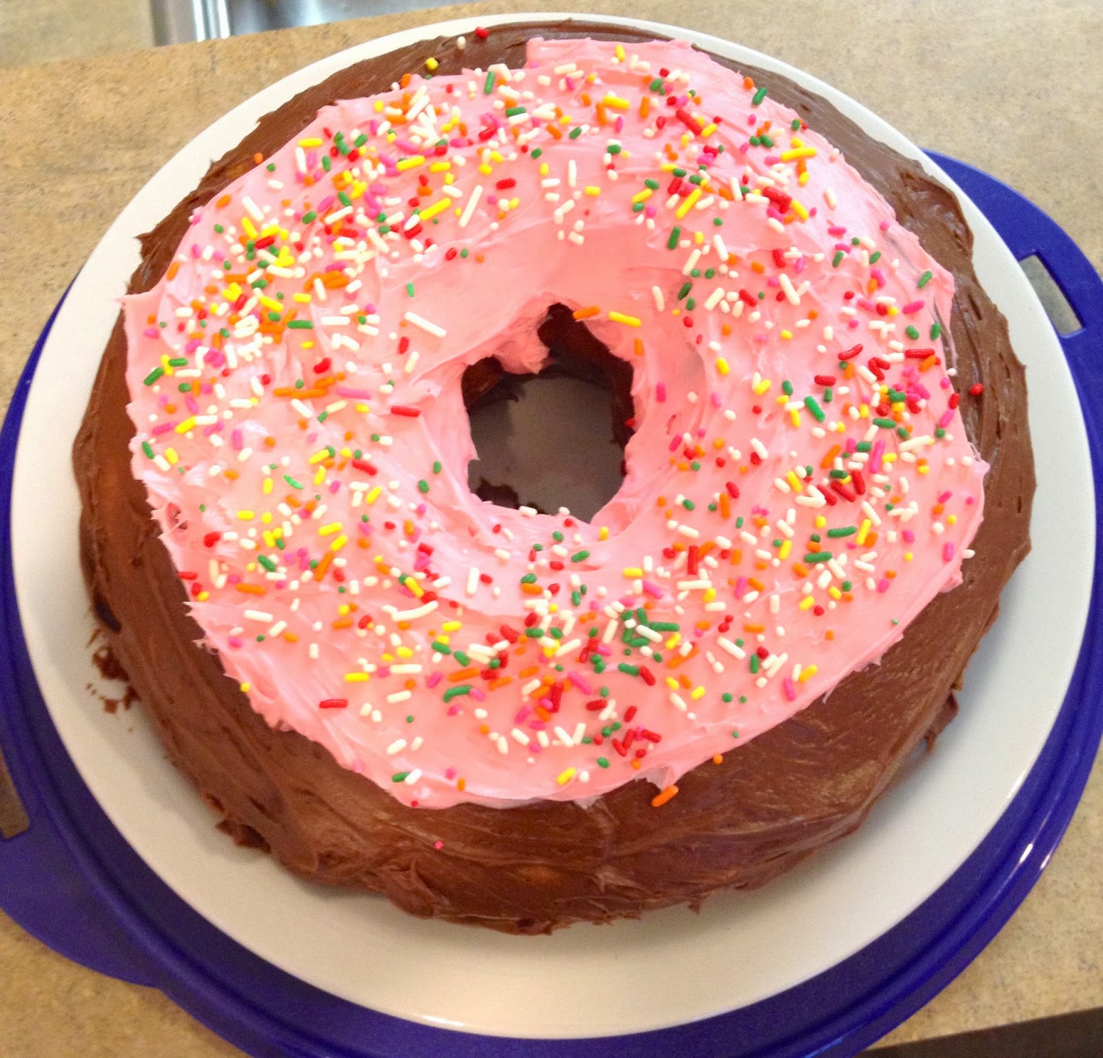 Inspired Whims: Pink Donut Birthday Cake