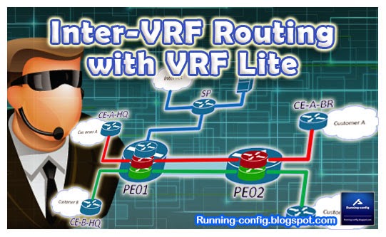 show running-config: การตั้งค่า Inter-VRF Routing กับ VRF Lite