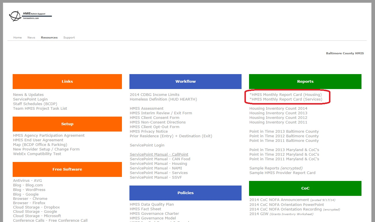 How to Access HMIS Report Cards and Graphs