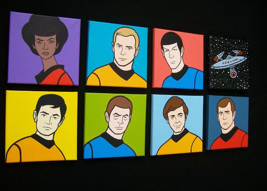 Jdtoonart Cartoon and Comic pop art Paintings: Star Trek original ...