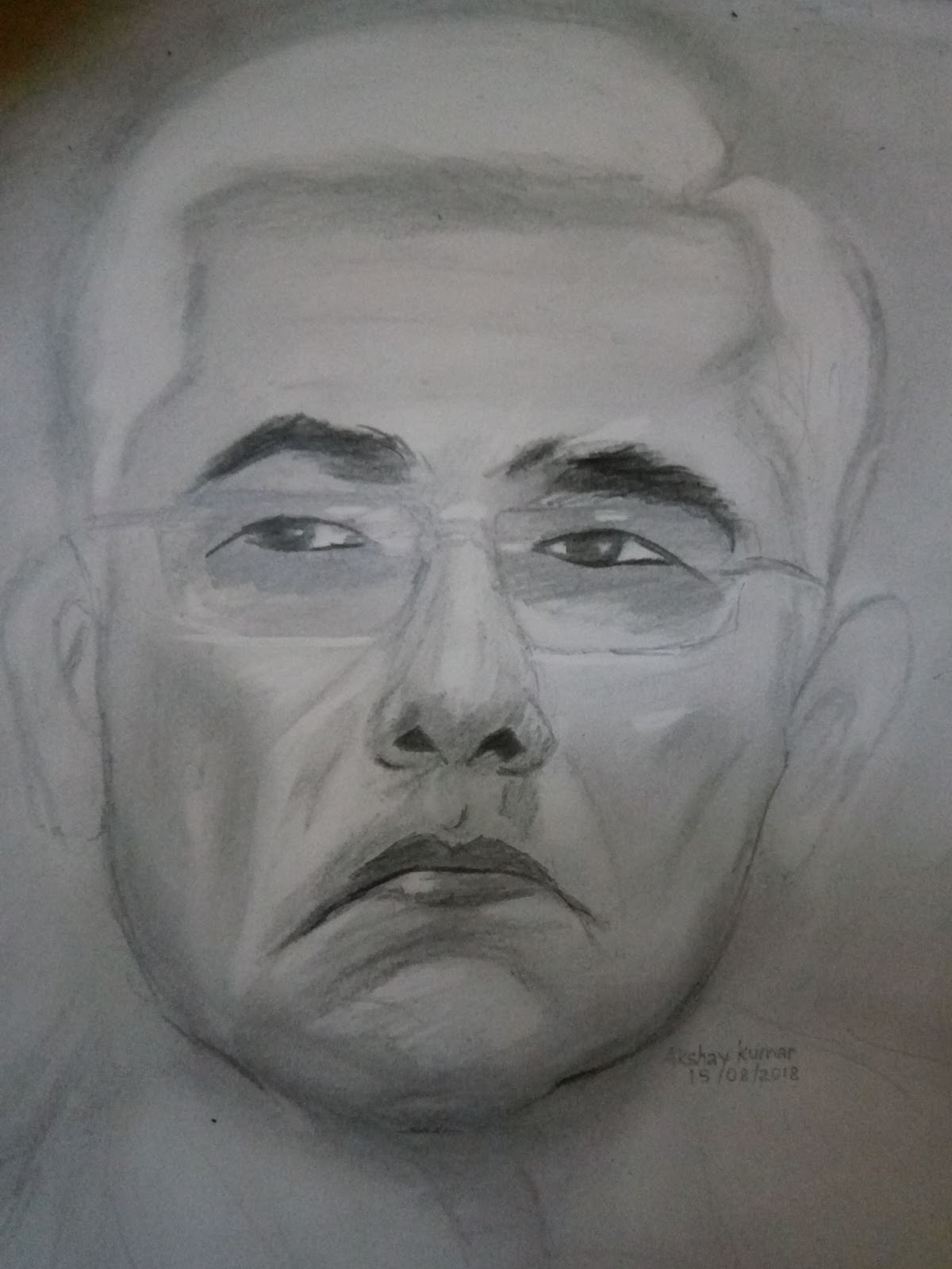 AKSHAY KUMAR: Vinod Rai, IAS Pencil Sketch by Artist Akshay Kumar 373