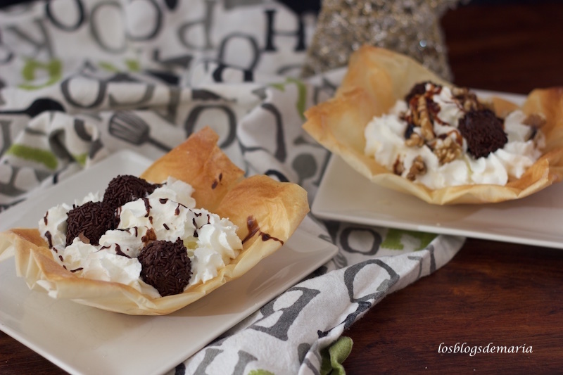 - Los Blogs de María -: Canastillas de pasta philo con trufas Maheso