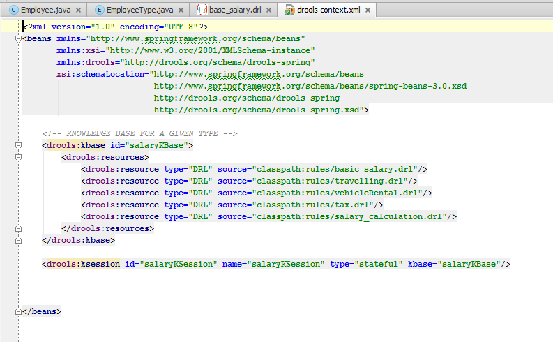 WelCome to Gayan's Blog: Employee salary calculation using Drool