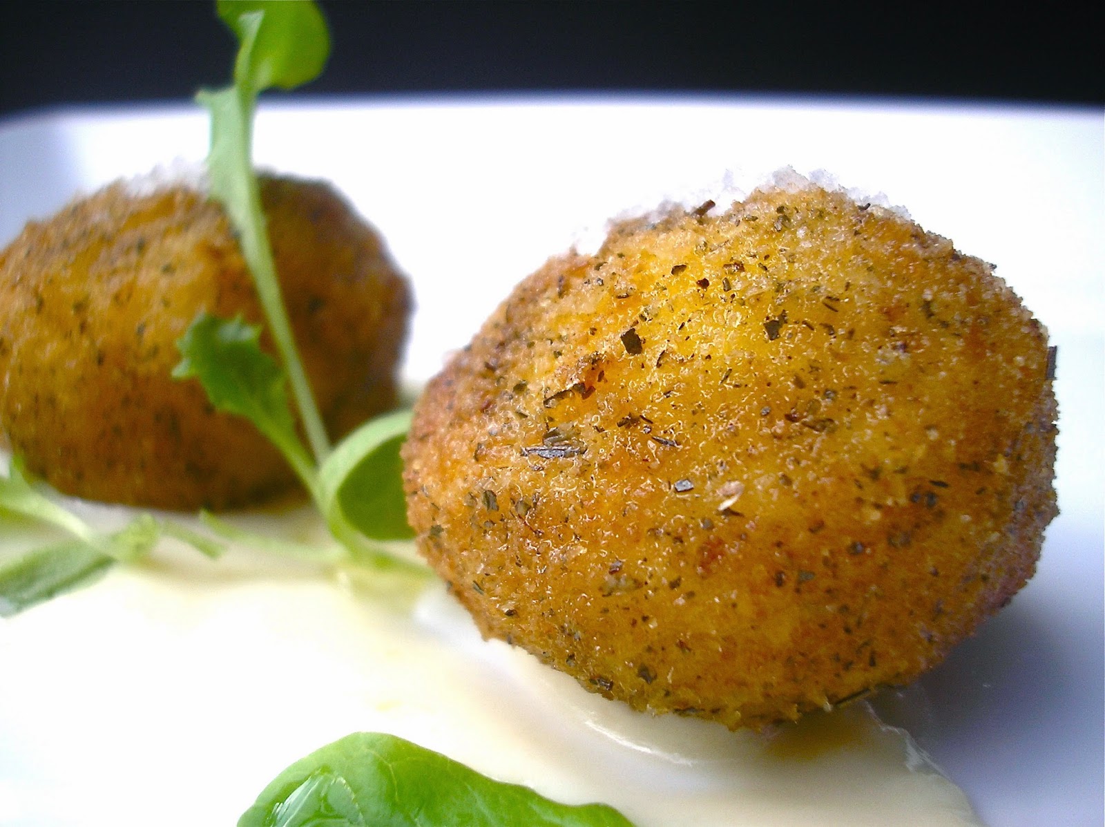 food play: ' 64 deg . C EGG YOLK CROQUETTES