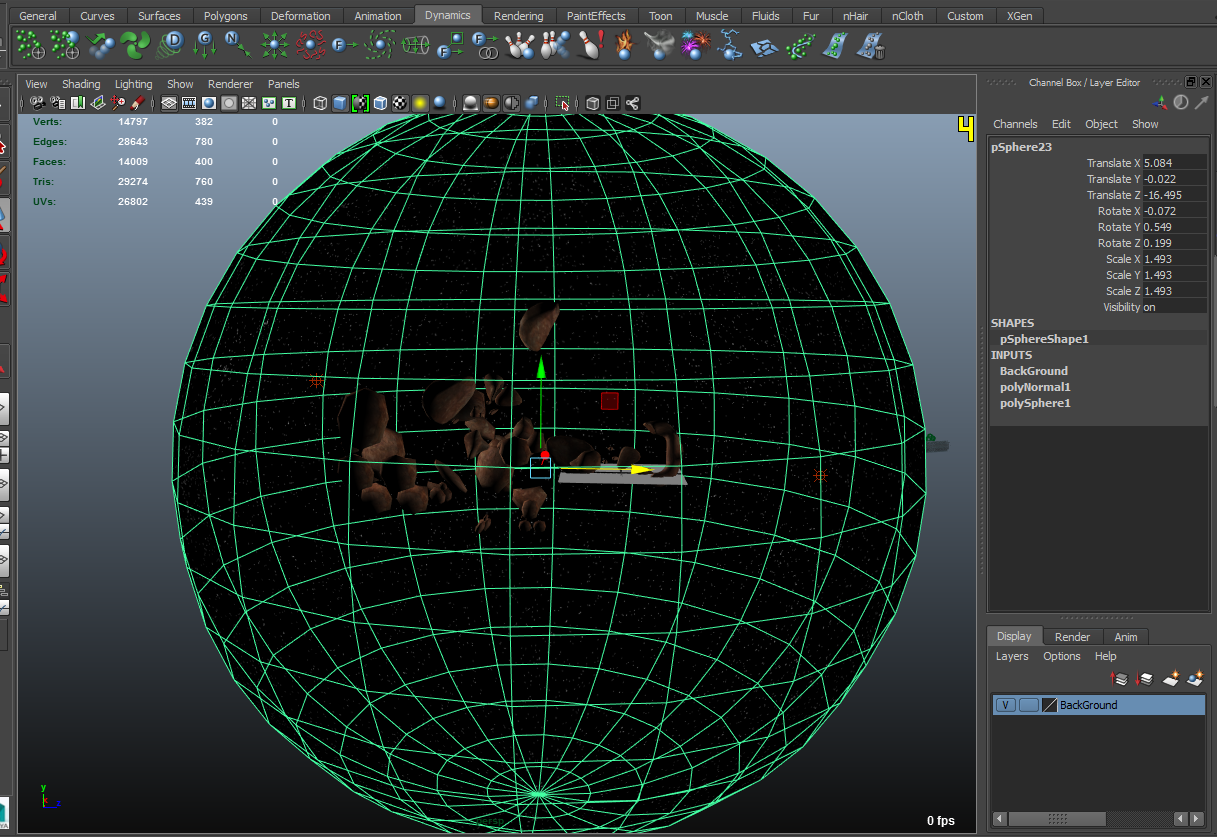 3d Modelling and Animation: Setting up my scene