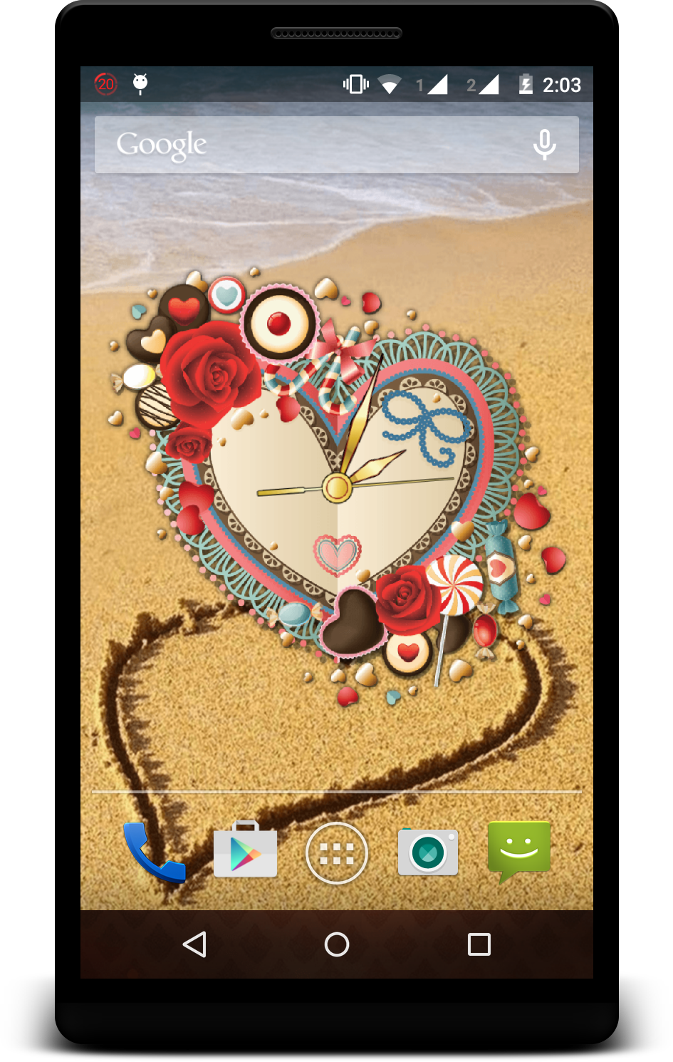 Heart Clock Live Wallpaper | iBox App Studio : The Android Store