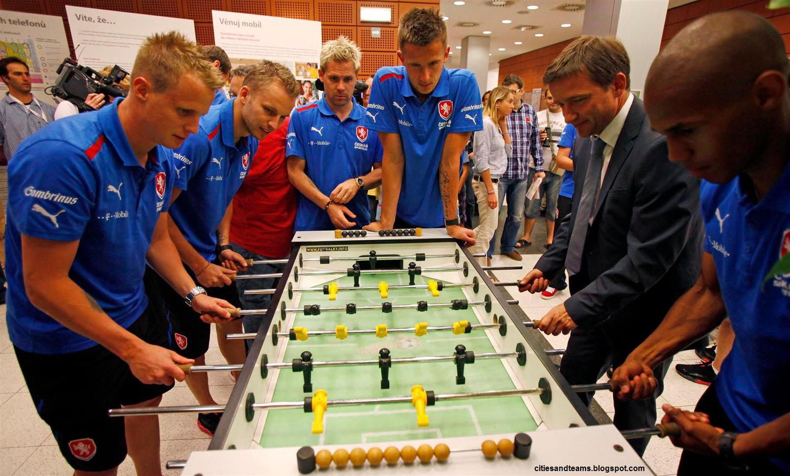 Czech National Footballers Playing Foosball (Table Football) ~ C.a.T