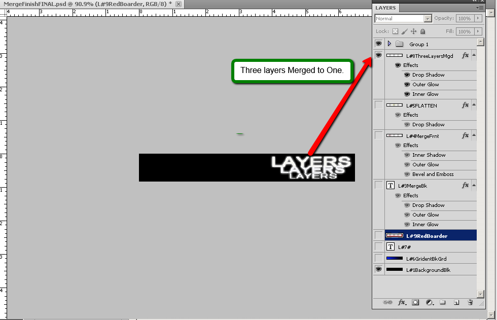 PHOTOSHOP BEGINNER GRAPHICS: HOW TO MERGE LAYERS PHOTOSHOP