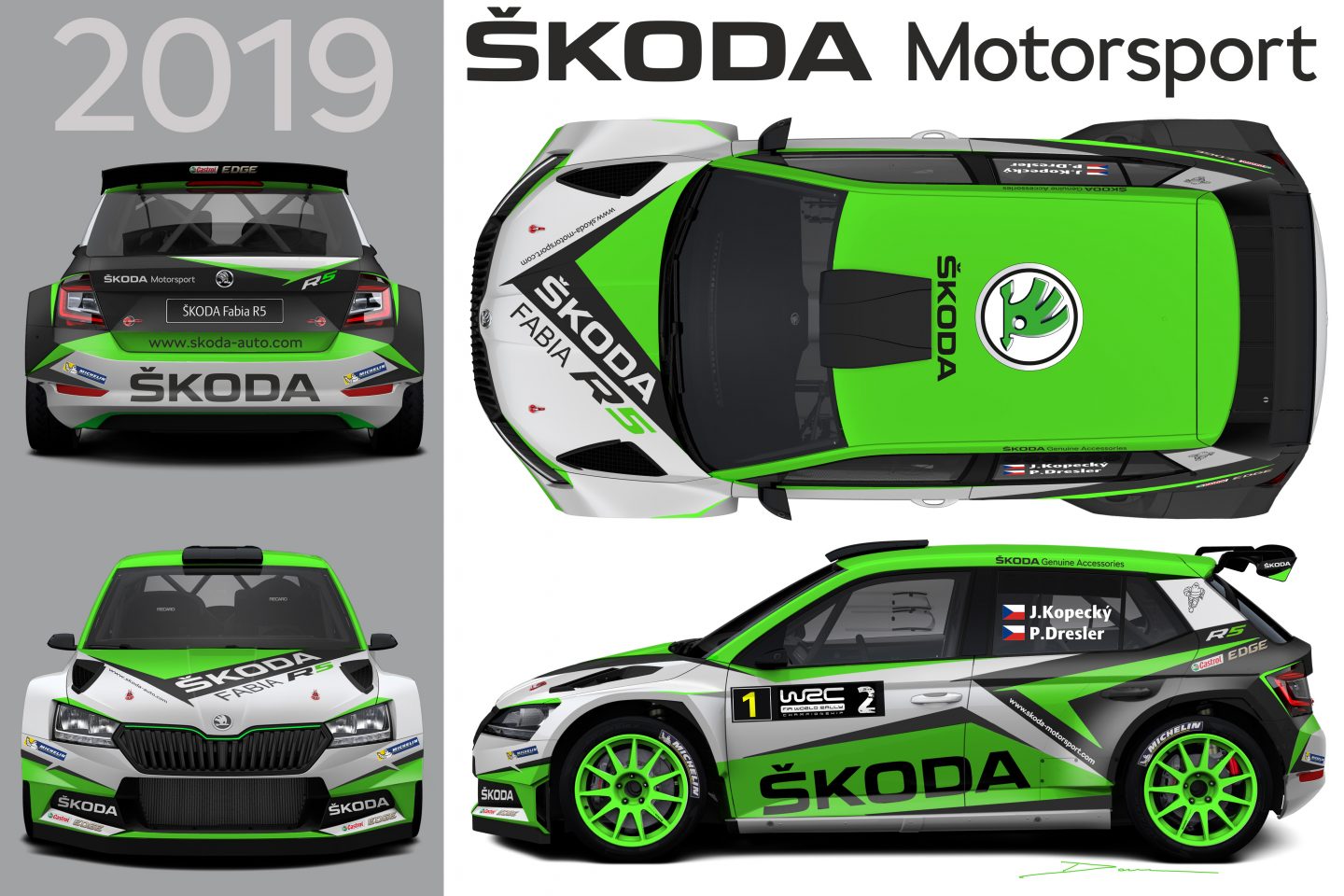 Skoda Fabia R5 del WRC 2 del 2019.