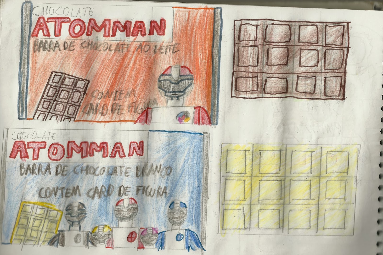 🎨 ️Yugo Universe (Yugoverso): Barras de Chocolate Atom-Man