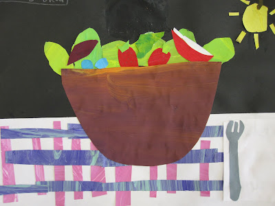 South School Art Studio: Food Collage